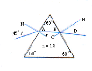 Solved: A Ray Of Light Is Incident Upon A 60-60-60-degree ... | Chegg.com