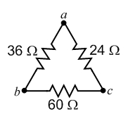 Solved: Three Resistors Are Connected In An Equilateral Tr... | Chegg.com