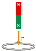 Solved A bar magnet is dropped through a loop of wire as | Chegg.com