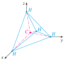 Solved: A Molecule Of Methane, CH4, Is Structured With The... | Chegg.com