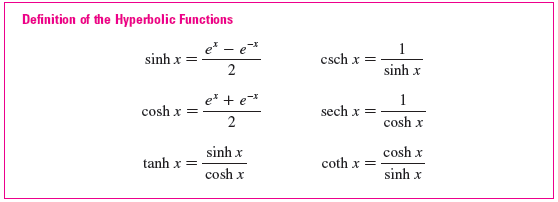 Use the definitions of the hyperbolic | StudyX