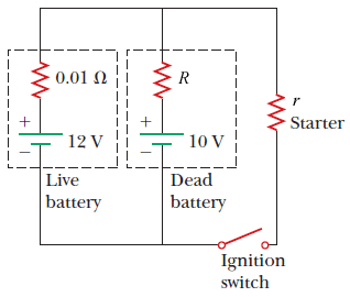 Solved A dead battery is charged by connecting it to the | Chegg.com