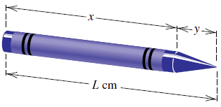 Solved: A Crayon L = 8 Centimeters In Length And 1 Centime... | Chegg.com