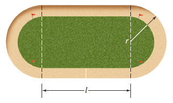 Solved The accompanying figure depicts a racetrack with ends | Chegg.com