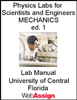 WebAssign - Physics Labs for Scientists and Engineers - Mechanics 1st edition